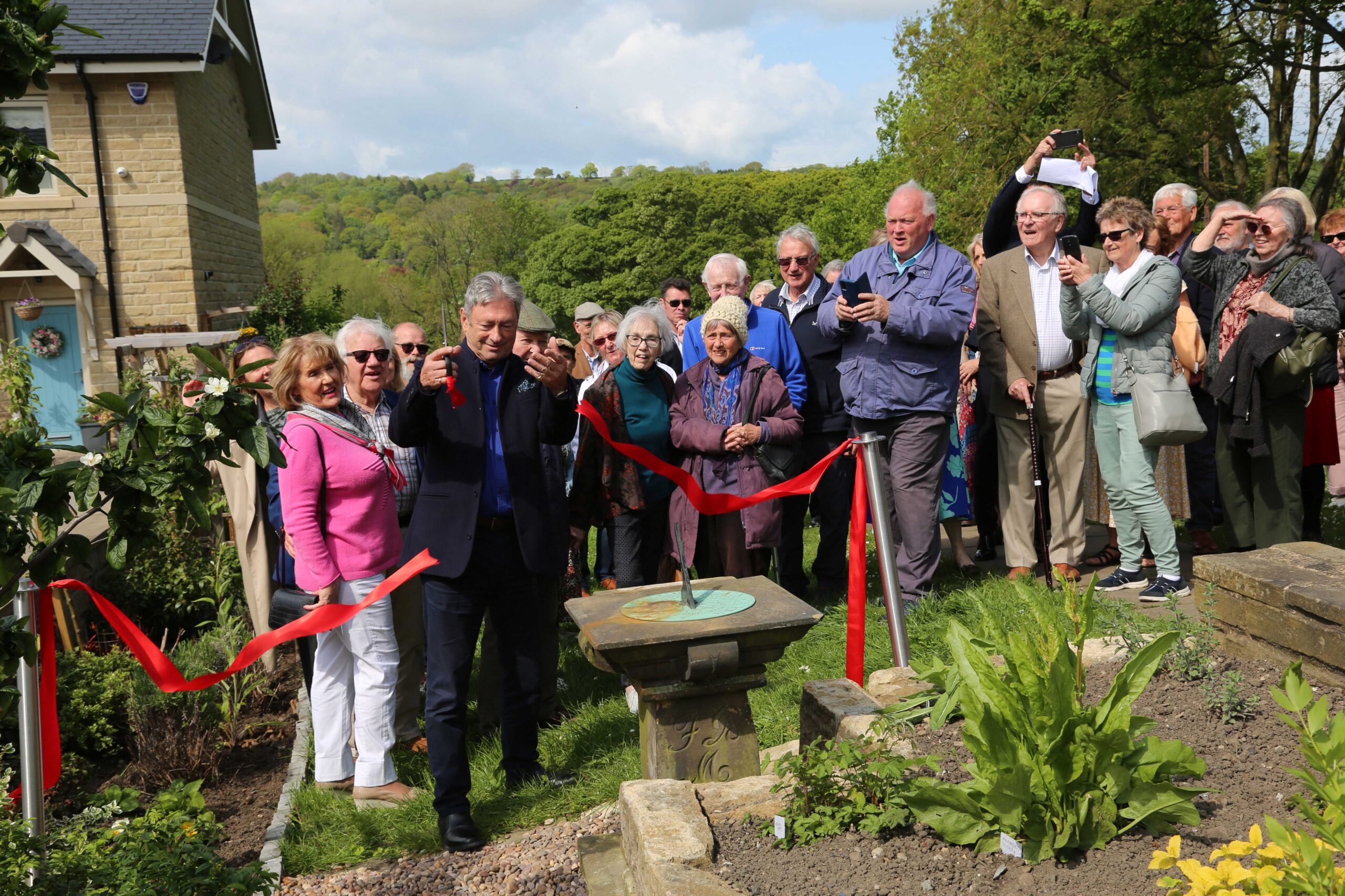 16 May 2023: Medieval Garden opened by Alan Titchmarsh - Ilkley Manor House